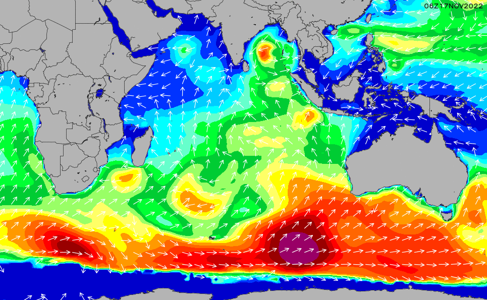 Indian Ocean Wave Height Chart | SURFLINE.COM