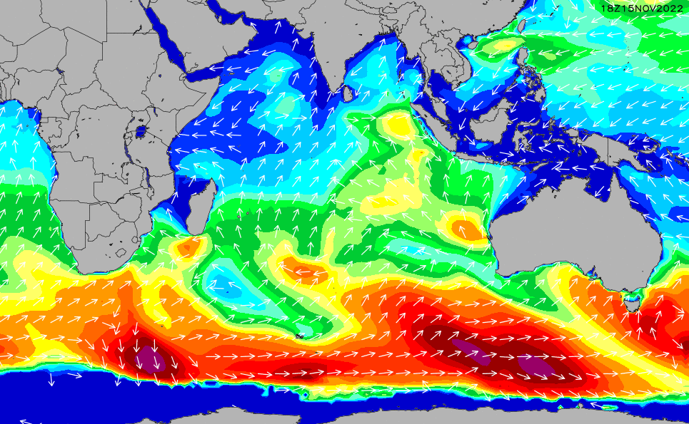 Indian Ocean Wave Height Chart | SURFLINE.COM