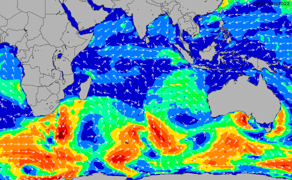 Indian Ocean Wind Chart | SURFLINE.COM